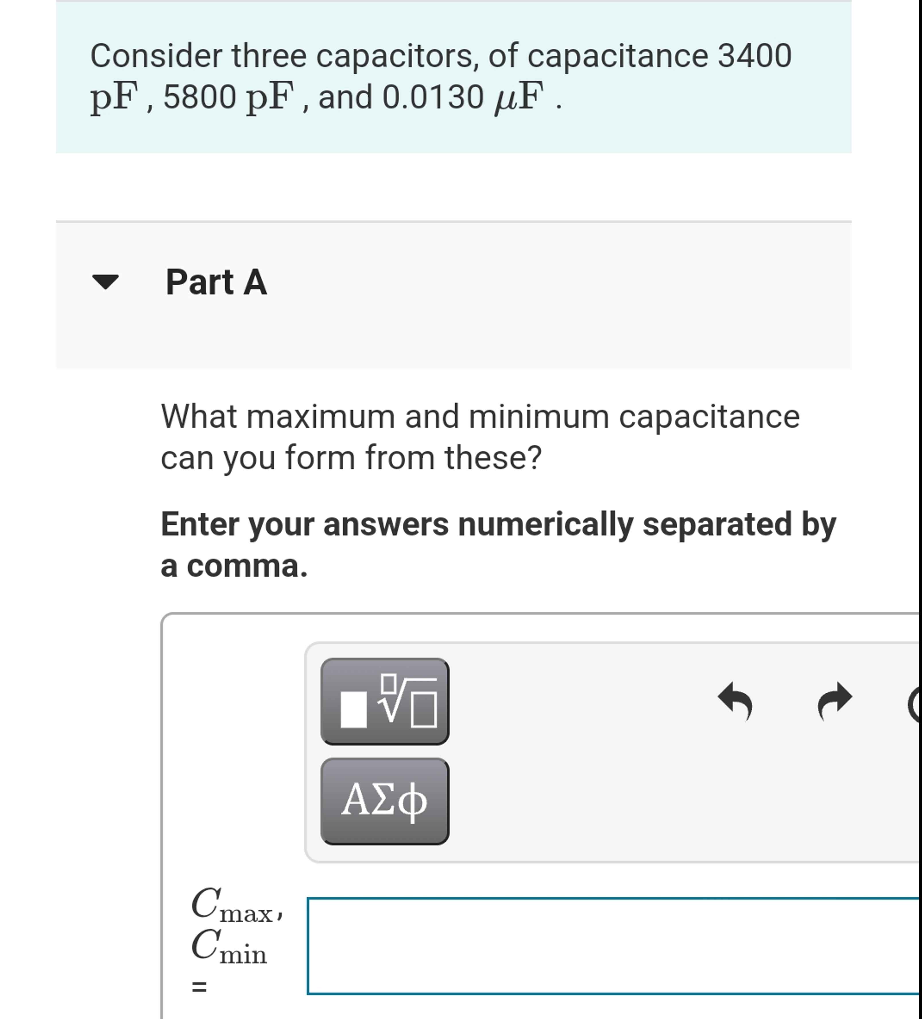 Solved Consider three capacitors, of capacitance | Chegg.com