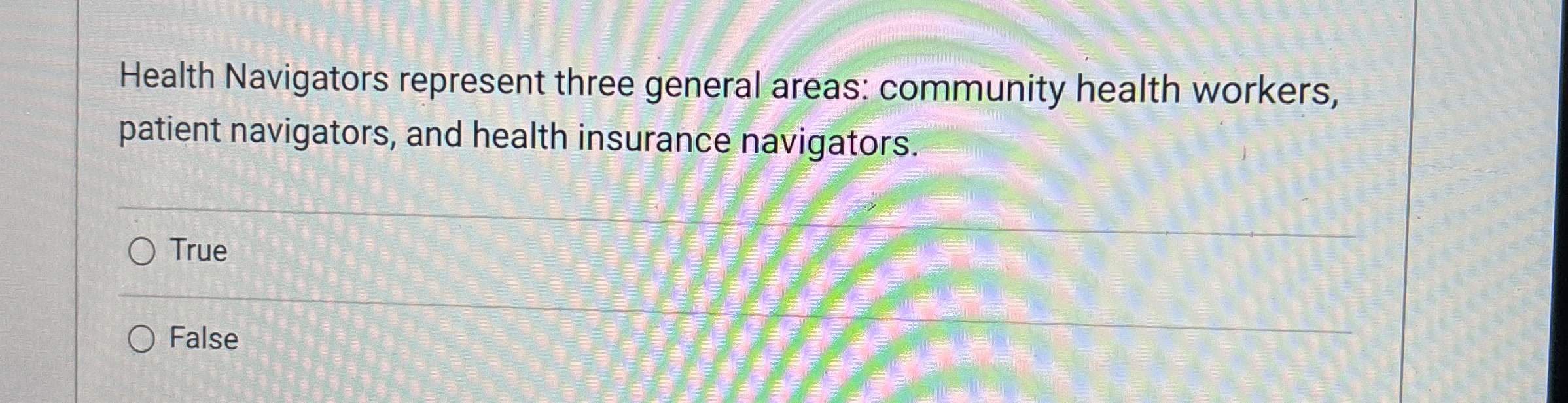 Solved Health Navigators represent three general areas: | Chegg.com