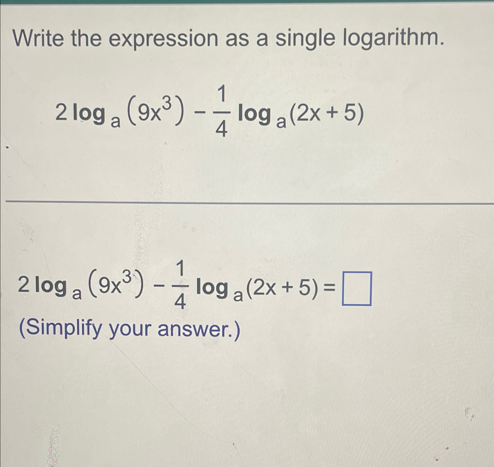 Solved Write the expression as a single | Chegg.com