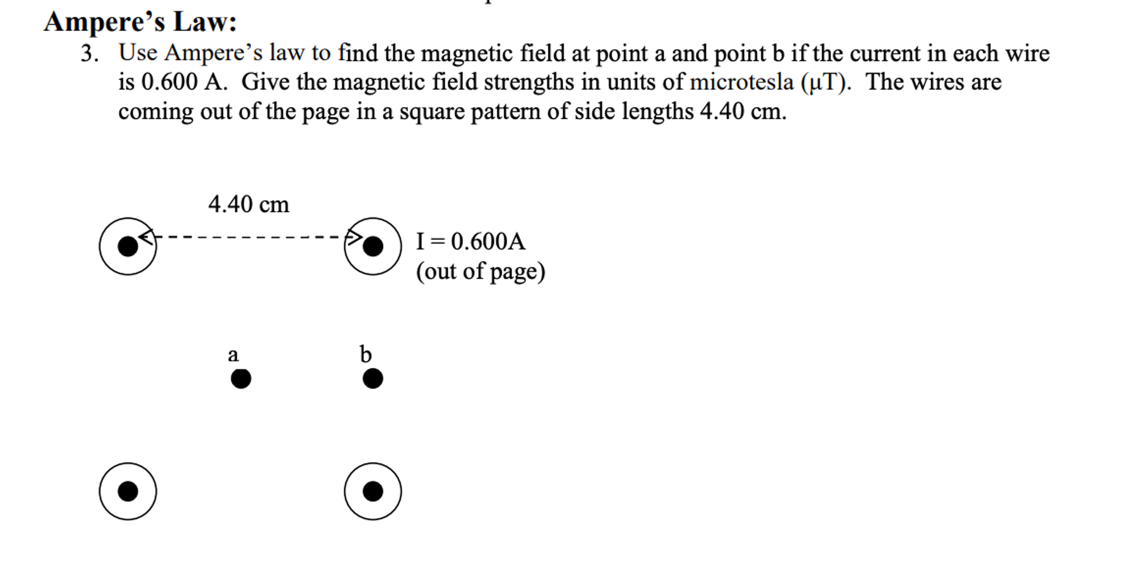 Solved Ampere's Law:Use Ampere's law to find the magnetic | Chegg.com