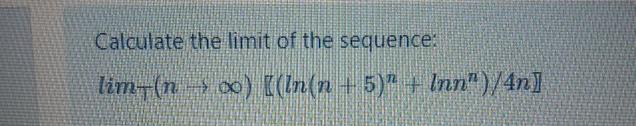 Solved Calculate the limit of the | Chegg.com