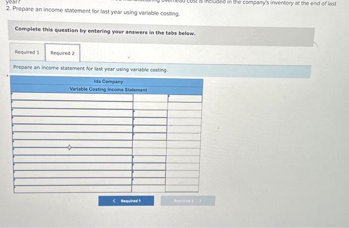 Solved Exercise 6-1 (Algo) Variable and Absorption Costing | Chegg.com