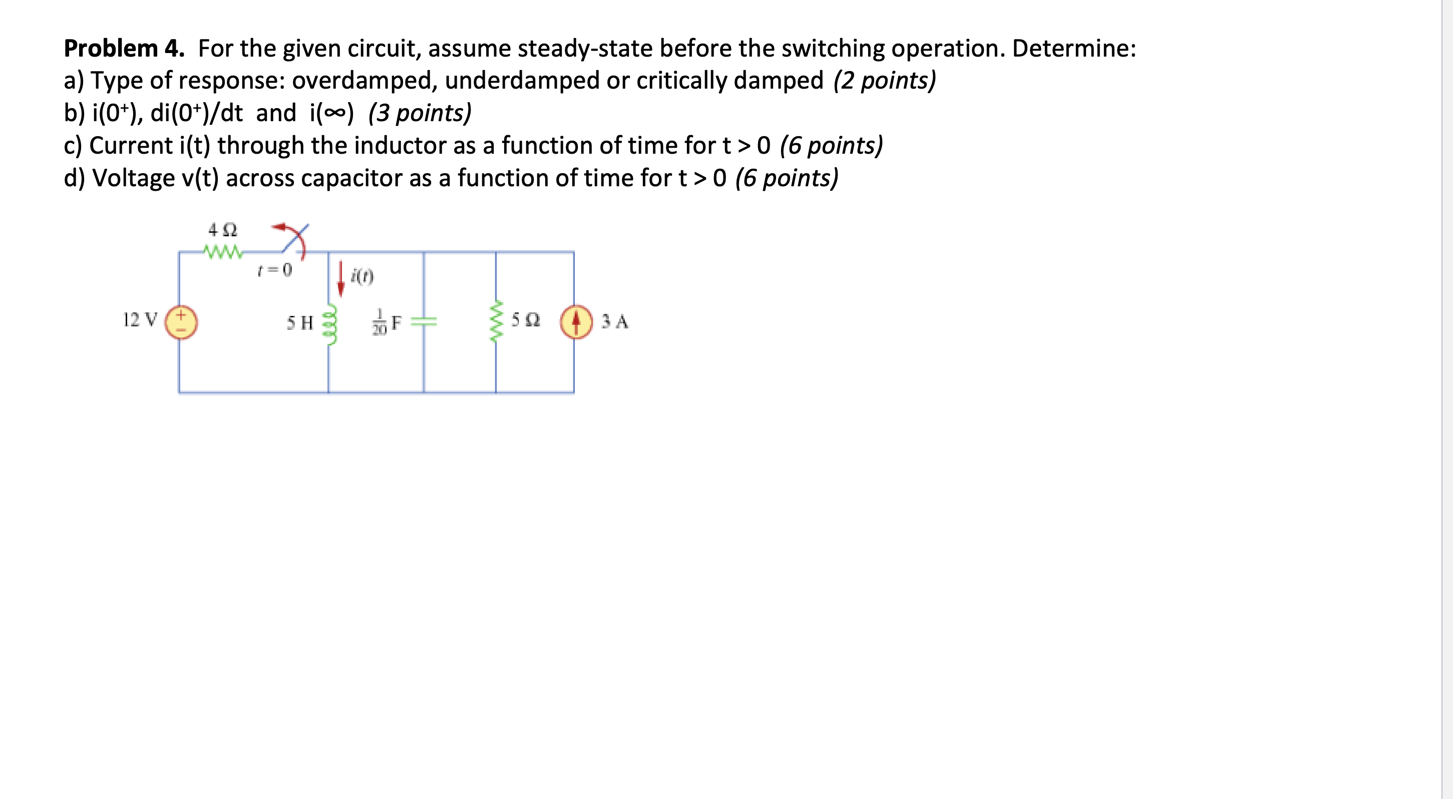 Solved Problem 4. ﻿For the given circuit, assume | Chegg.com