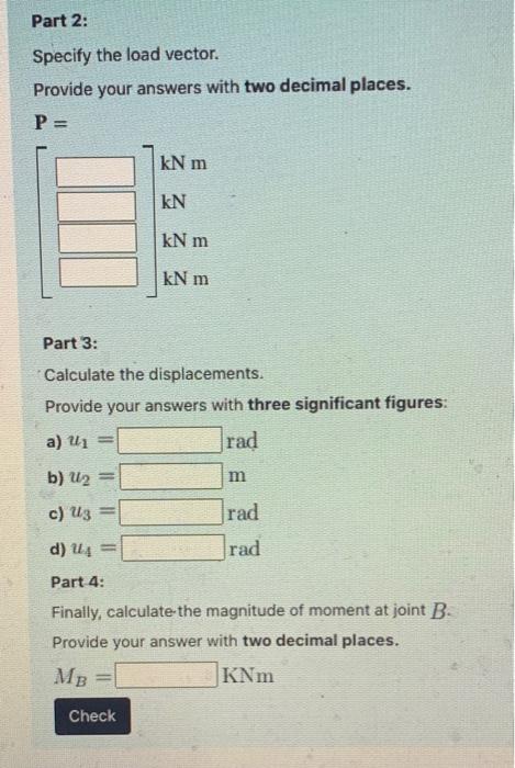 Solved Use the stiffness method to analyse the structure | Chegg.com