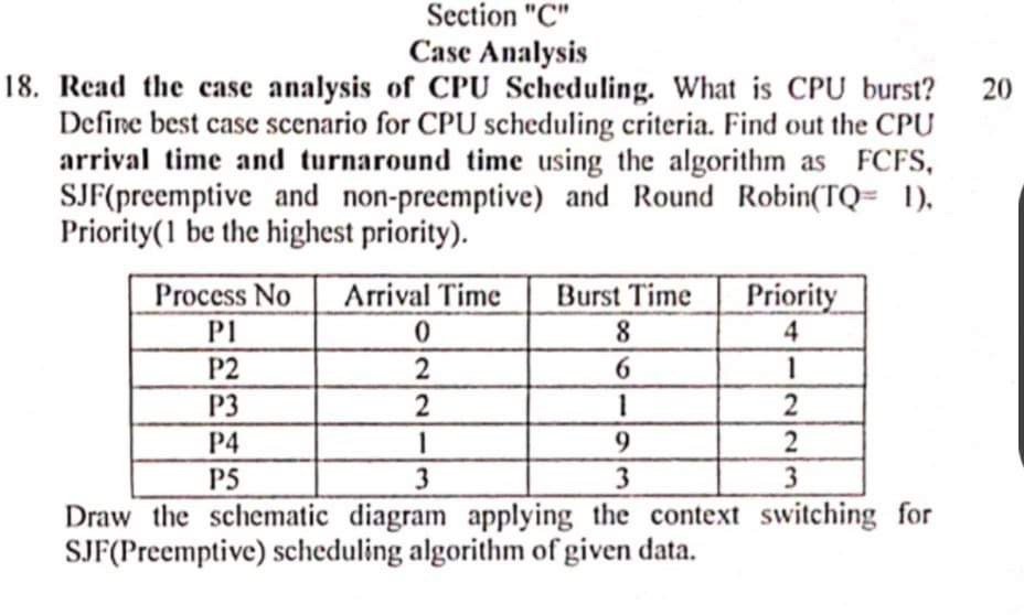 Solved Section "C"Case Analysis18. ﻿Read the case analysis | Chegg.com
