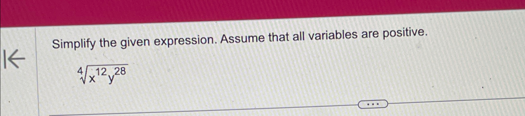 Simplify the given expression. Assume that all | Chegg.com