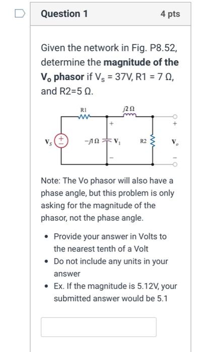 Solved Given the network in Fig. P8.52, determine the | Chegg.com