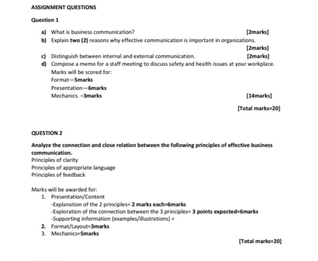 Solved ASSIGNMENT QUESTIONSQuestion 1a) ﻿What is business | Chegg.com