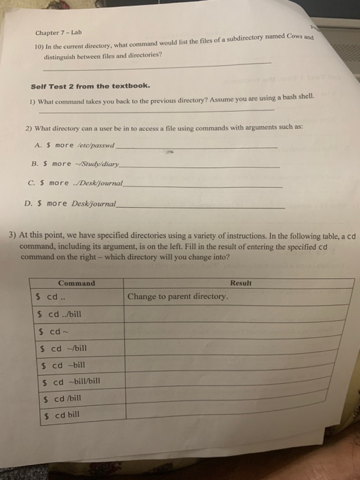 Solved Intro Unix Linux Chapter 7 Lab Name Self Test 1 Te Solved Intro Unix Linux Chapter 7 Lab Name Self Test 1 Te