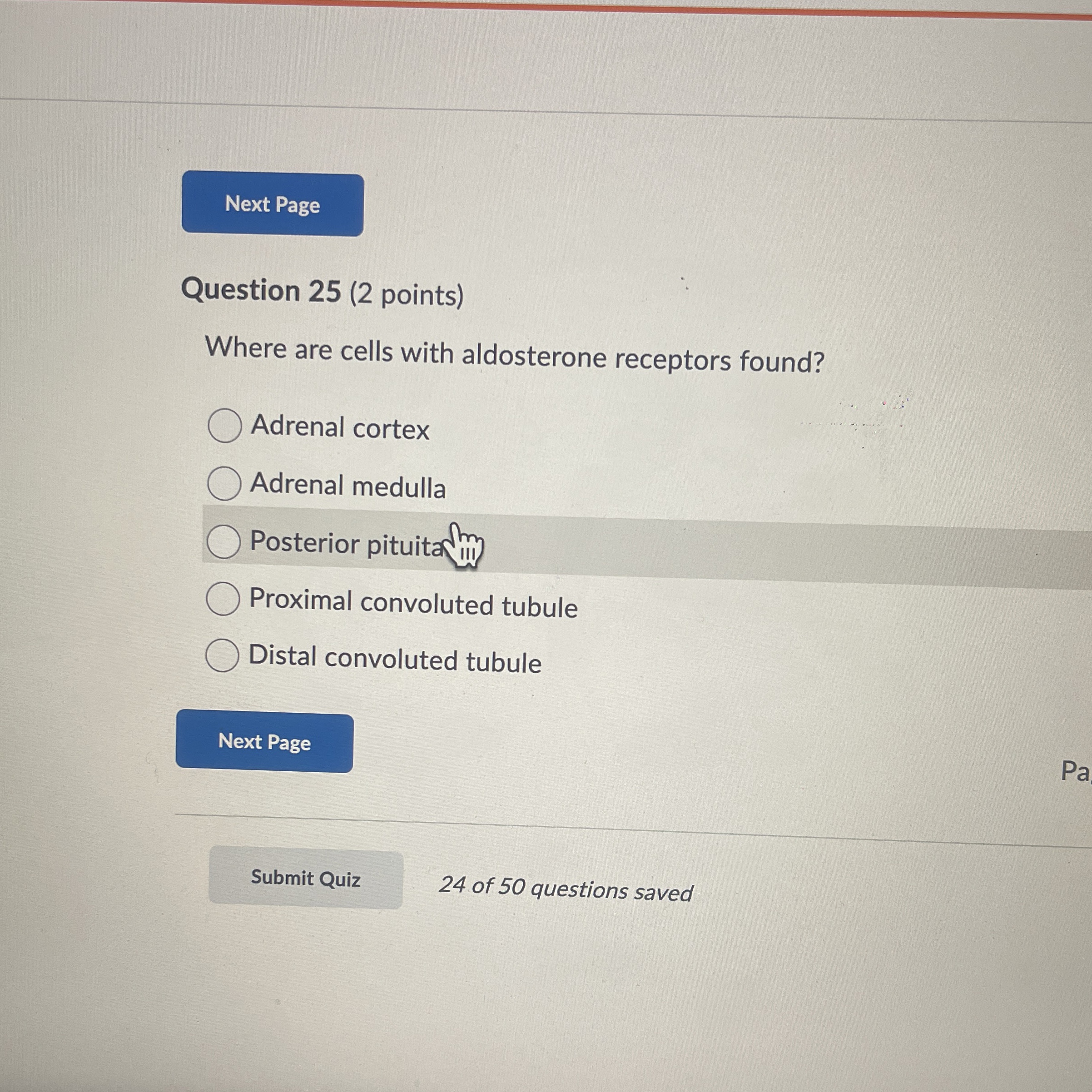 Solved Question 25 (2 ﻿points)Where are cells with | Chegg.com