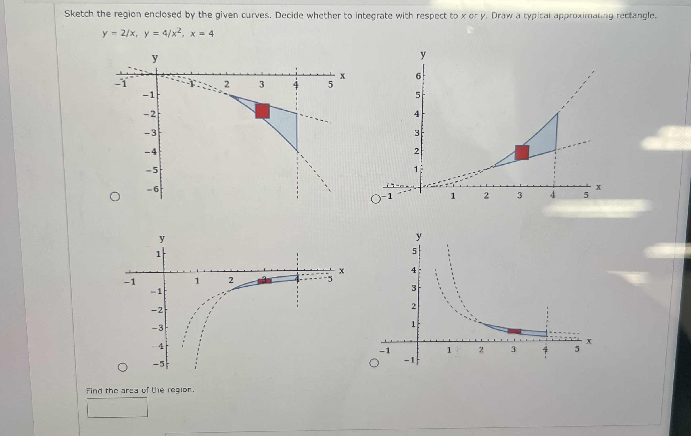 Solved Sketch the region enclosed by the given curves. | Chegg.com