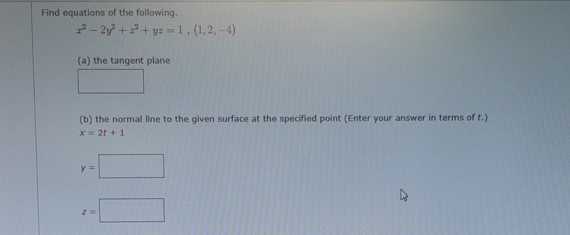 Solved Find equations of the following. | Chegg.com