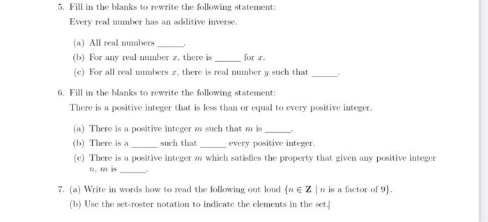 Solved 5. Fill in the blanks to rewrite the following | Chegg.com