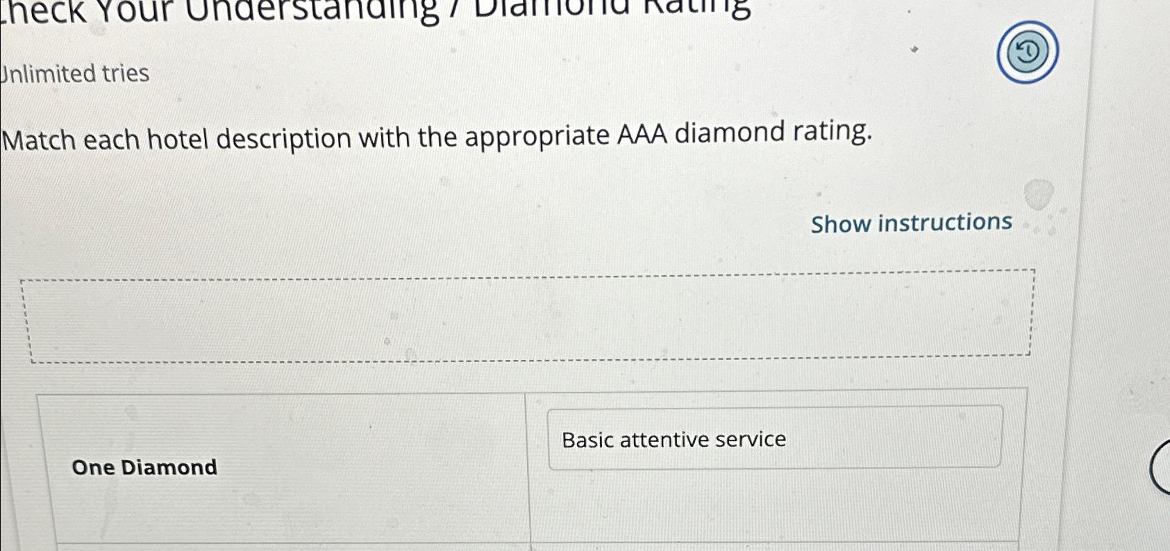 Solved Unlimited tries(D)Match each hotel description with | Chegg.com