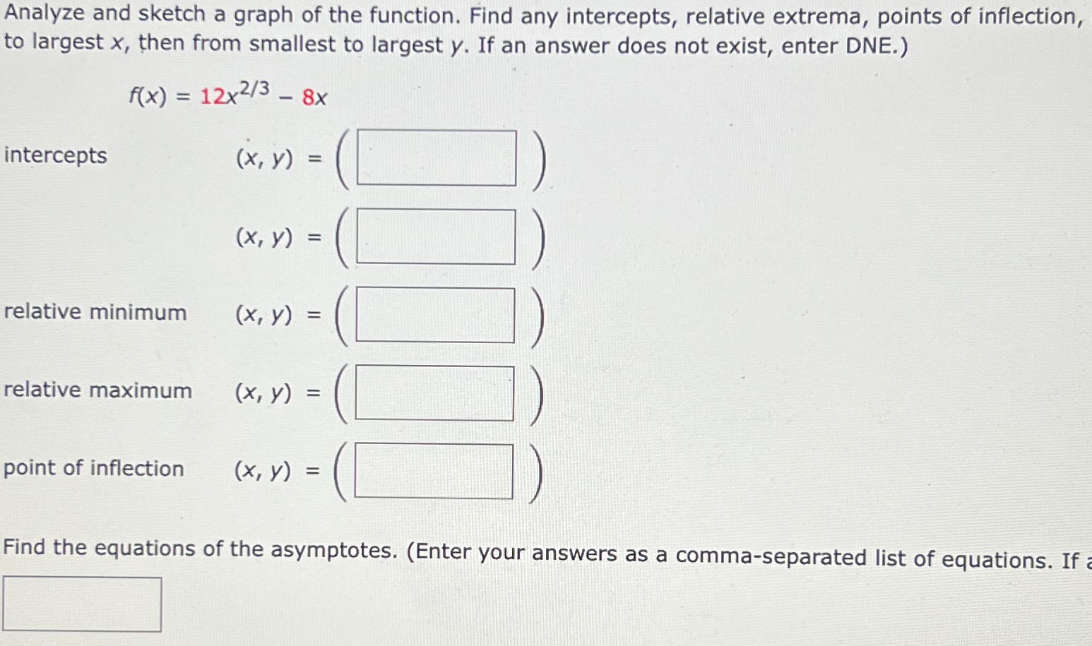 Solved Analyze and sketch a graph of the function. Find any | Chegg.com