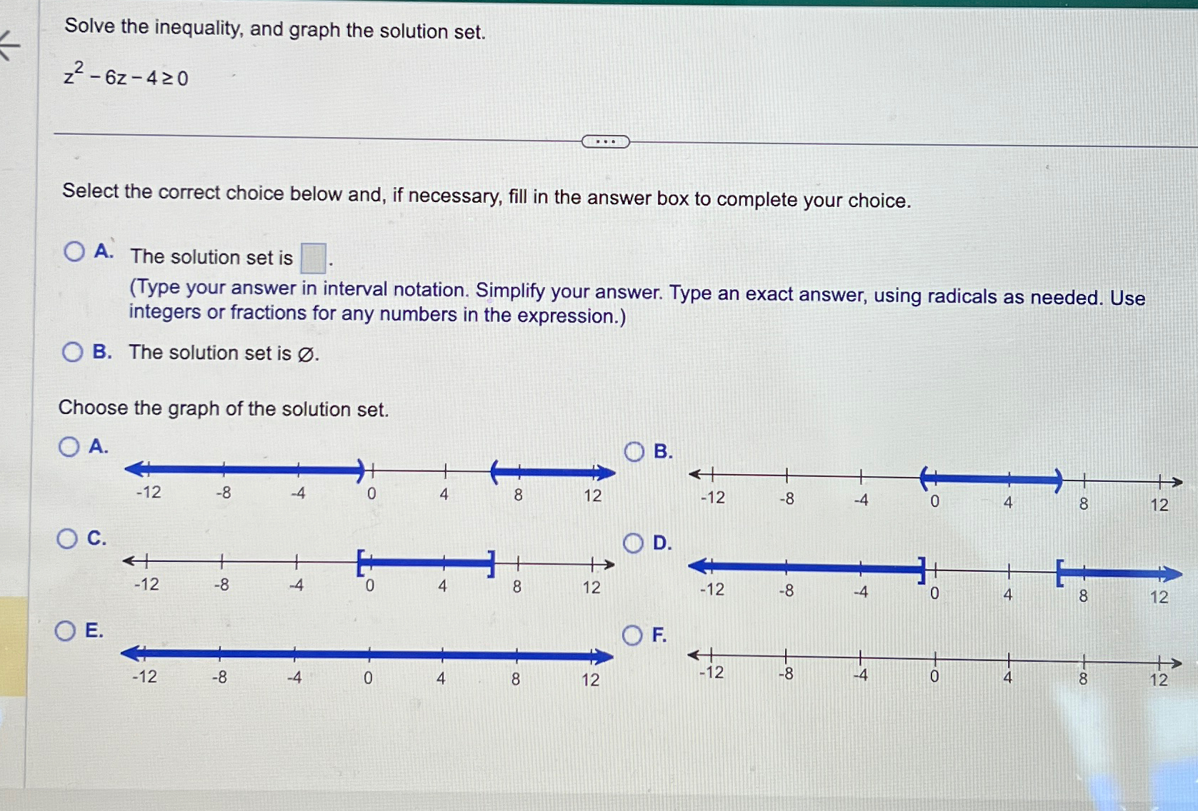 Solved Solve the inequality, and graph the solution | Chegg.com