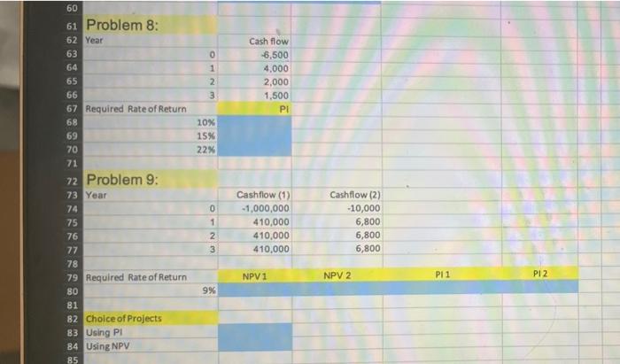 Solved Problem 8: Calculating Profitability Index. Use the | Chegg.com
