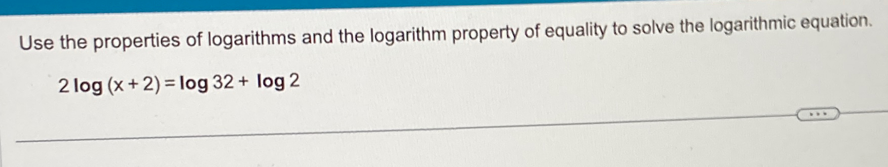 Solved Use the properties of logarithms and the logarithm | Chegg.com
