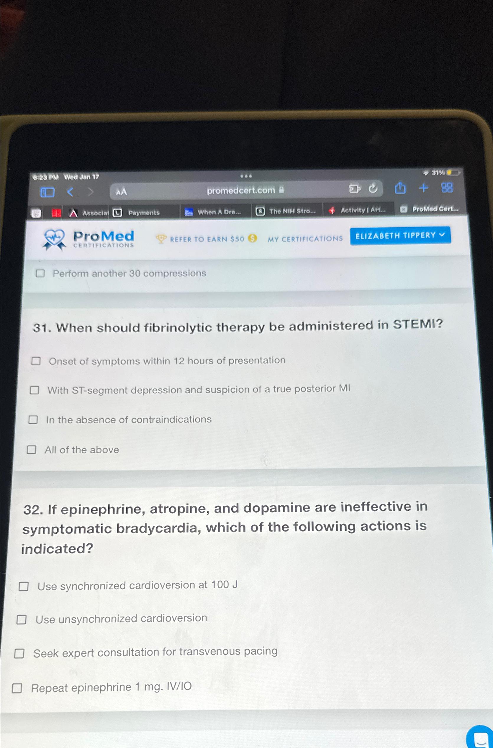 Solved PromedCERTIFICATIONSREFER TO EARN $50 ﻿MY | Chegg.com