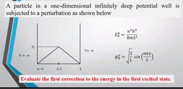 Solved A particle in a one-dimensional infinitely deep | Chegg.com