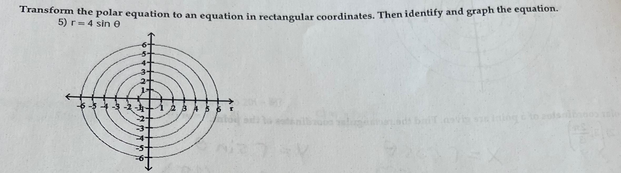 Solved Transform the polar equation to an equation in | Chegg.com