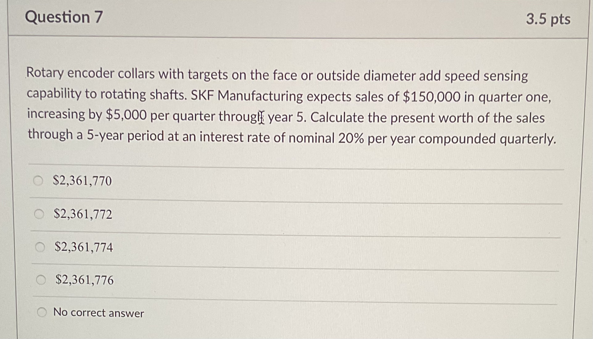 Solved Question 73.5ptsRotary encoder collars with targets | Chegg.com