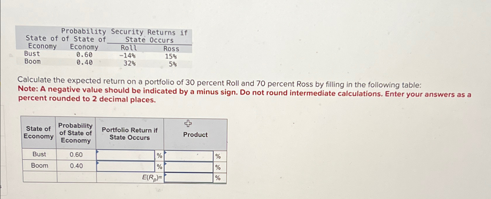 Solved \table[[State of,\table[[Probability],[of State | Chegg.com
