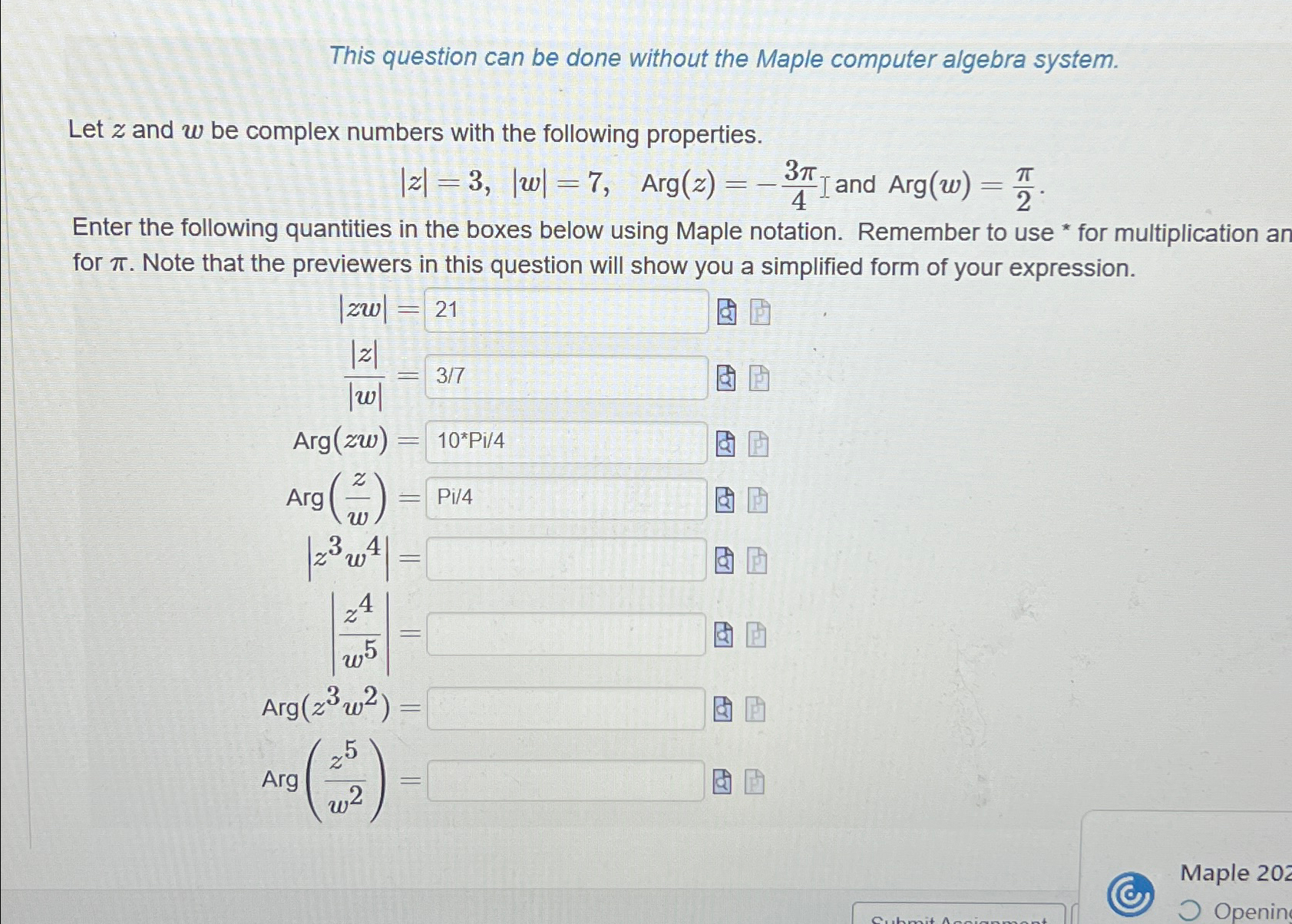 Solved This question can be done without the Maple computer | Chegg.com