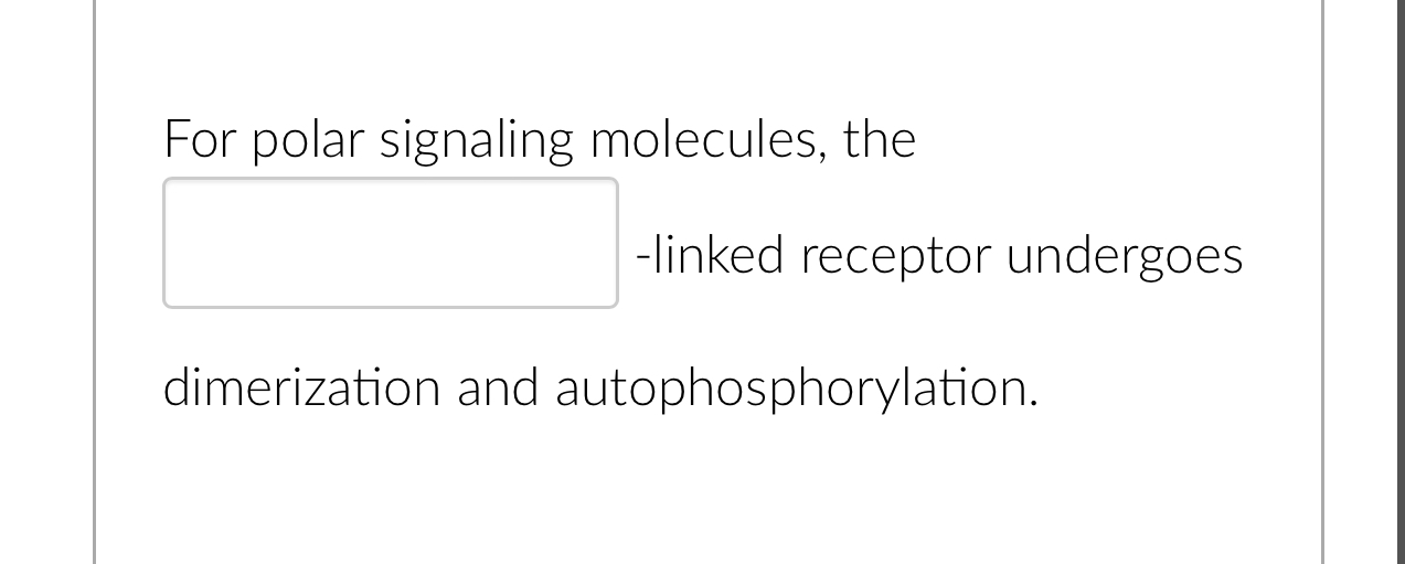Solved For polar signaling molecules, the -linked receptor | Chegg.com