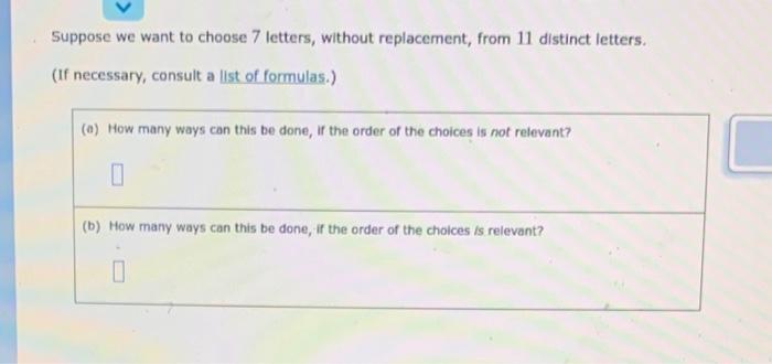 Solved Suppose we want to choose 7 letters, without | Chegg.com