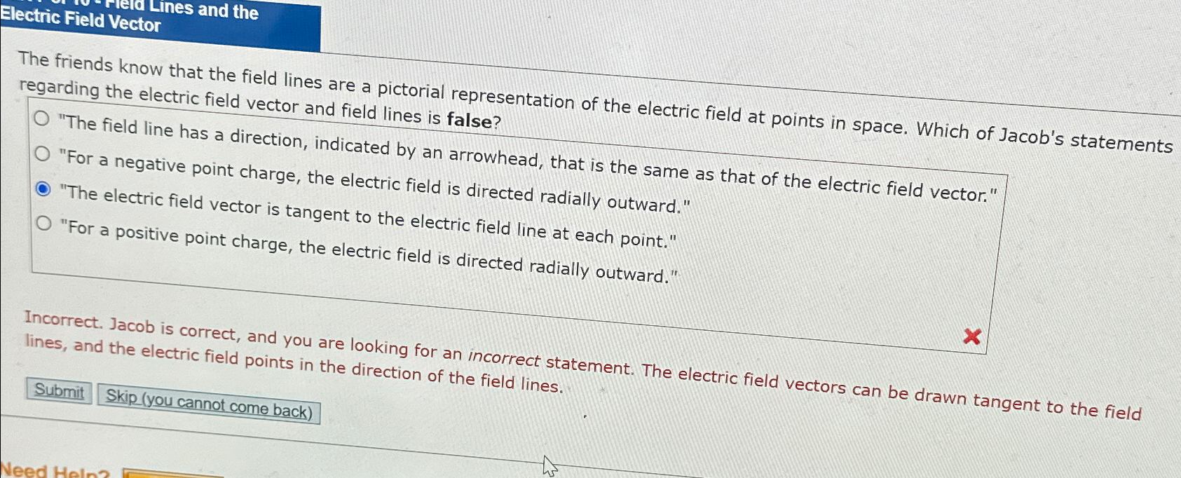 Solved Electric Field VectorThe friends know that the field | Chegg.com