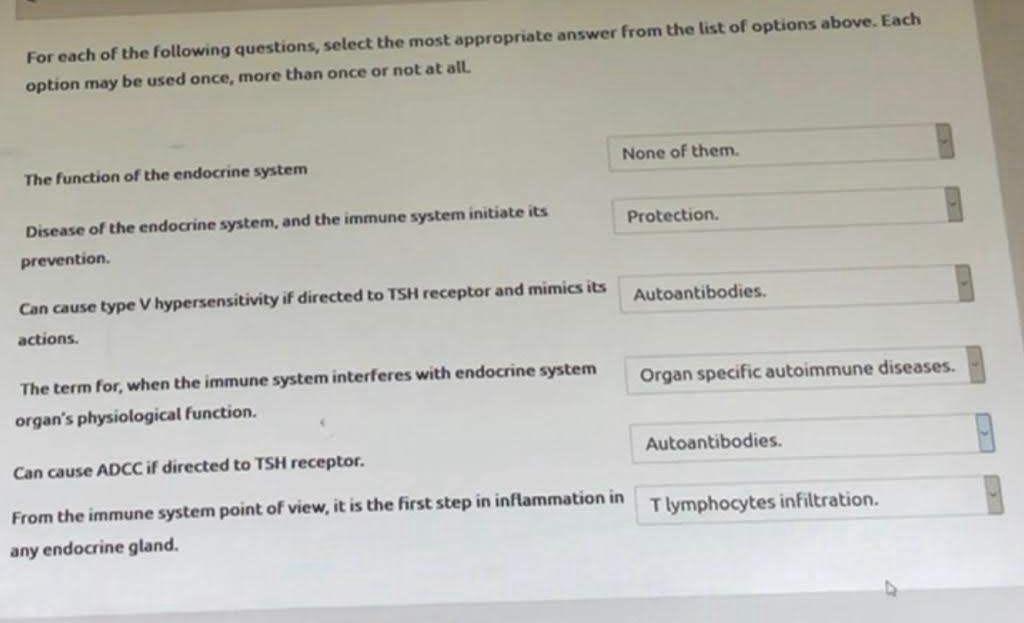 Solved For each of the following questions, select the most | Chegg.com