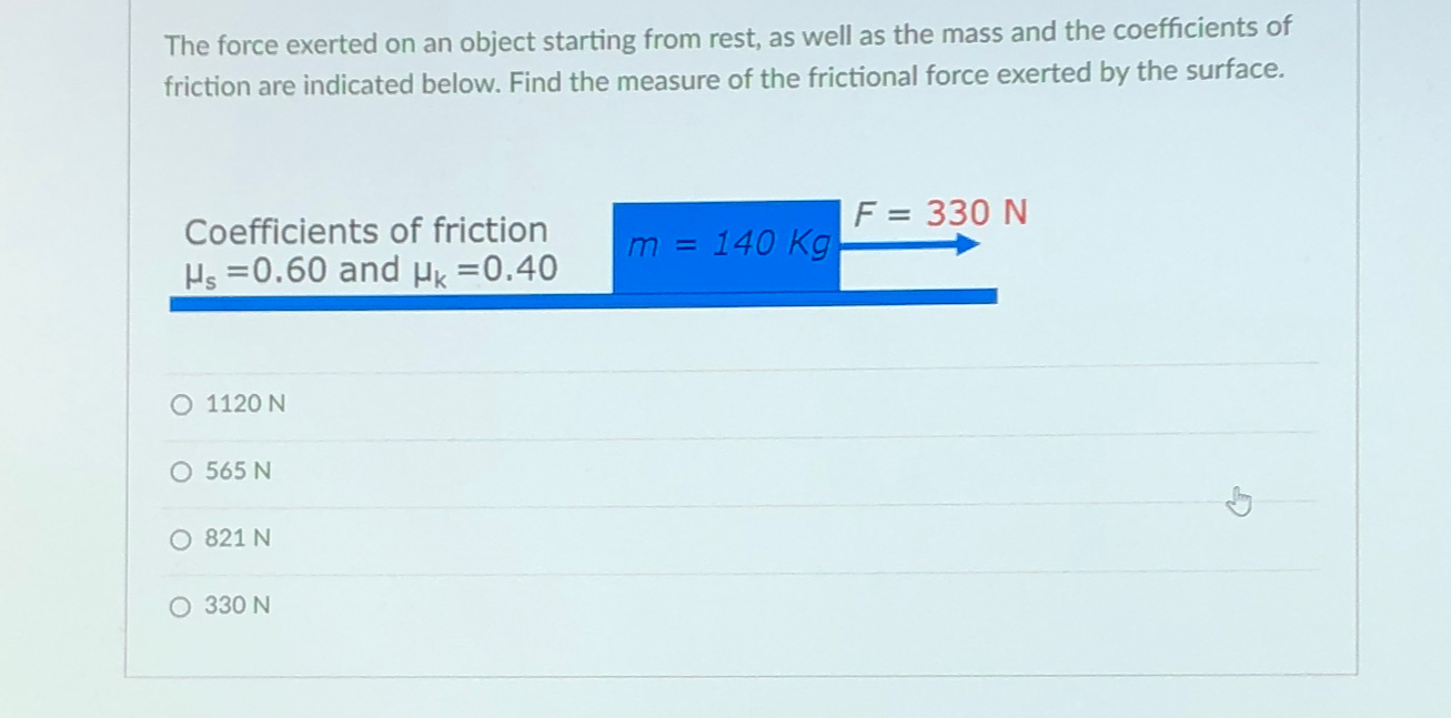 Solved The force exerted on an object starting from rest, as | Chegg.com