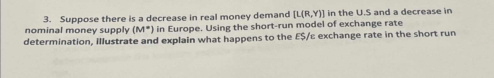 Solved Suppose there is a decrease in real money demand | Chegg.com