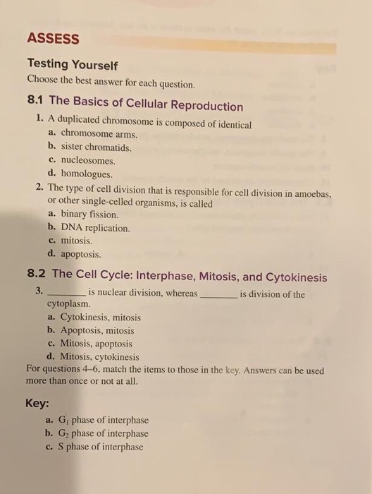 Solved ASSESS Testing Yourself Choose the best answer for | Chegg.com