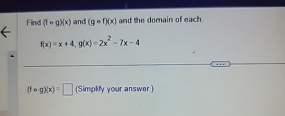 Solved Find (f@g)(x) ﻿and (g@f)(x) ﻿and the domain of | Chegg.com