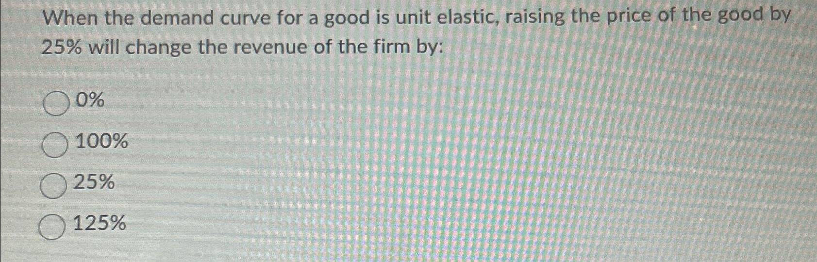 Solved When the demand curve for a good is unit elastic, | Chegg.com