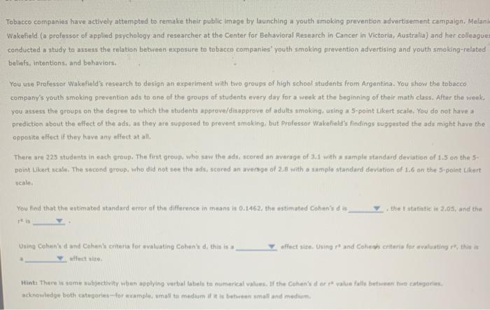 Solved Tobacco companies have actively attempted to remake | Chegg.com