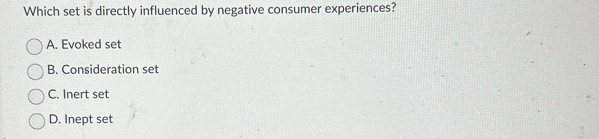 Solved Which set is directly influenced by negative consumer | Chegg.com