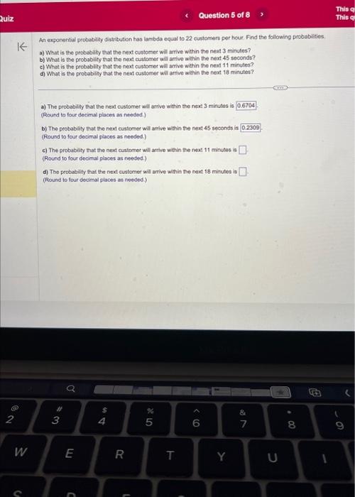 Solved Aa Exponemial Procability Distribution Has Lambda 0444
