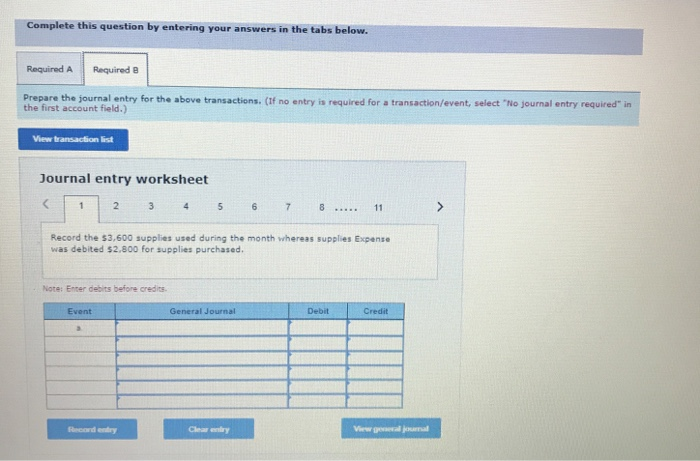 Solved Exercise 4-9 (Static) Record transactions and | Chegg.com