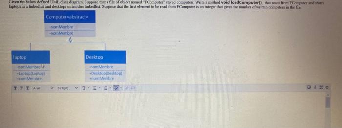 Solved Given the below defined UML class dogram. Suppose | Chegg.com