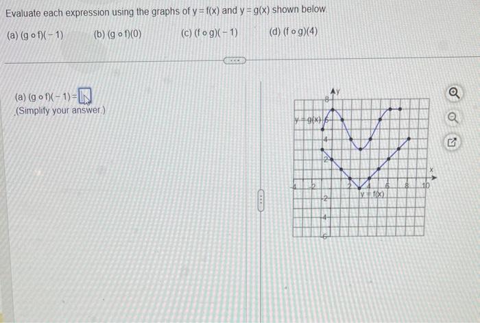 Solved Evaluate each expression using the graphs of y=f(x) | Chegg.com
