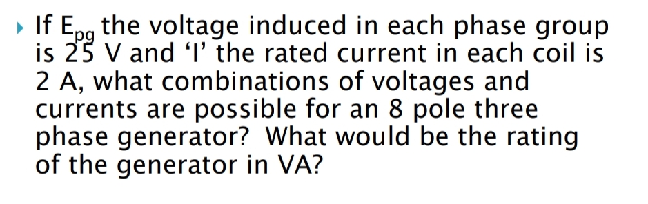 Solved If Epg ﻿the voltage induced in each phase group is 25 | Chegg.com