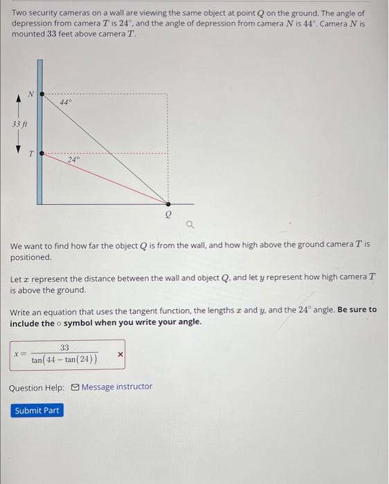 Solved how can I write an equation using the tangent | Chegg.com