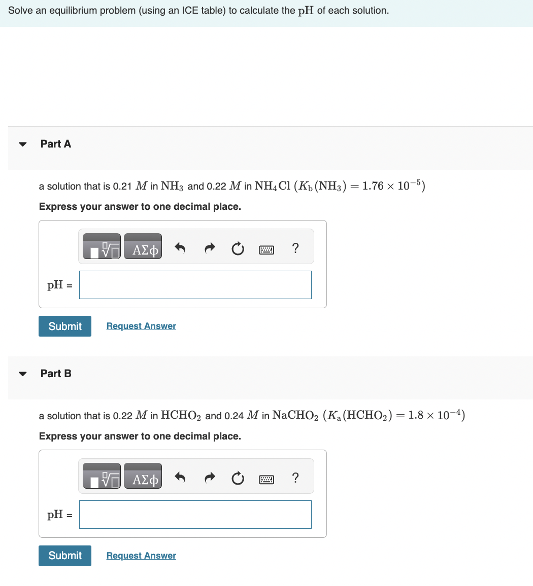 Solve an equilibrium problem (using an ICE table) ﻿to | Chegg.com