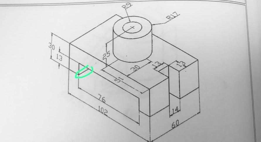Solved Draw the projections of the geometric body shown in | Chegg.com