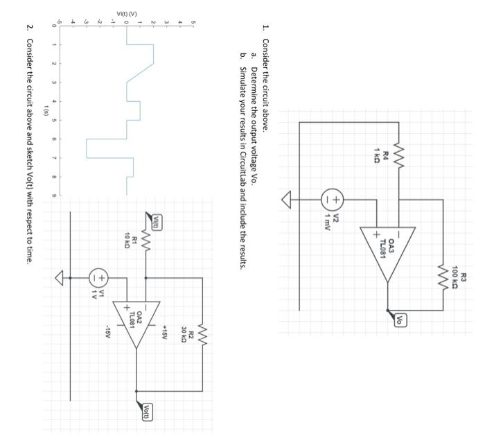 1 Consider The Circuit Above A Determine The 