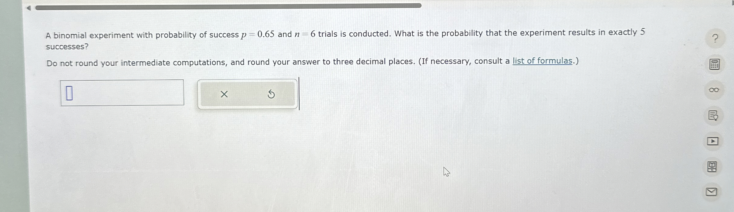 Solved A binomial experiment with probability of success | Chegg.com