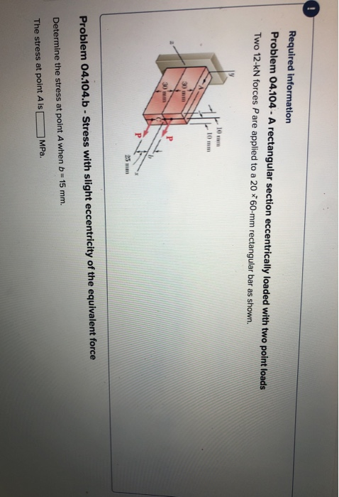 Solved Required information Problem 04.104 - A rectangular | Chegg.com